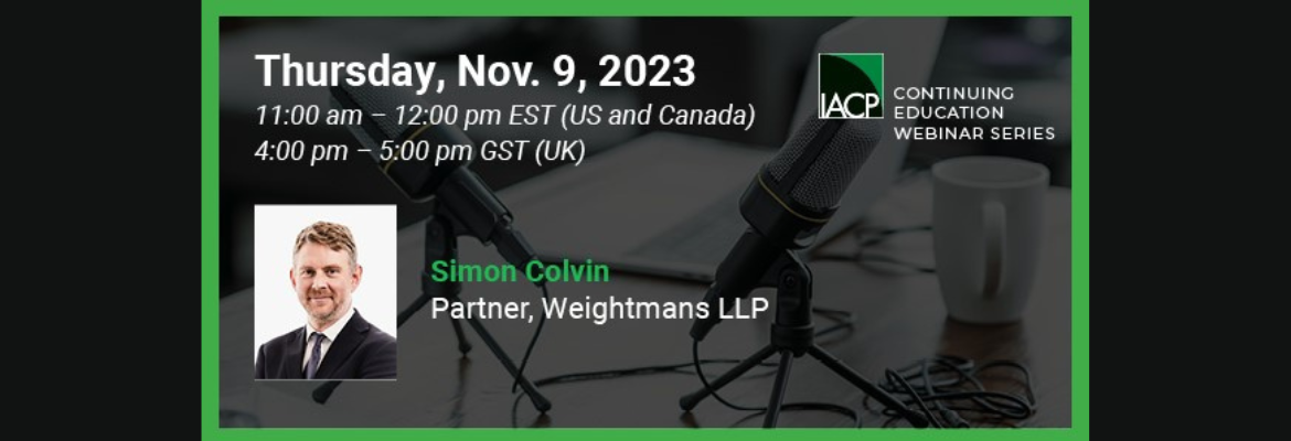 IACP Webinar - ESG: What Does it Mean for the Insurance Sector, and Why ...